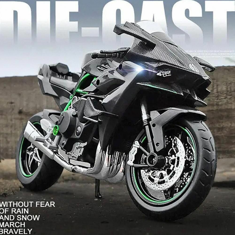 Модель мотоцикла коллекционная с подножкой 1:18/ игрушка для мальчиков, игрушечный транспорт, мото