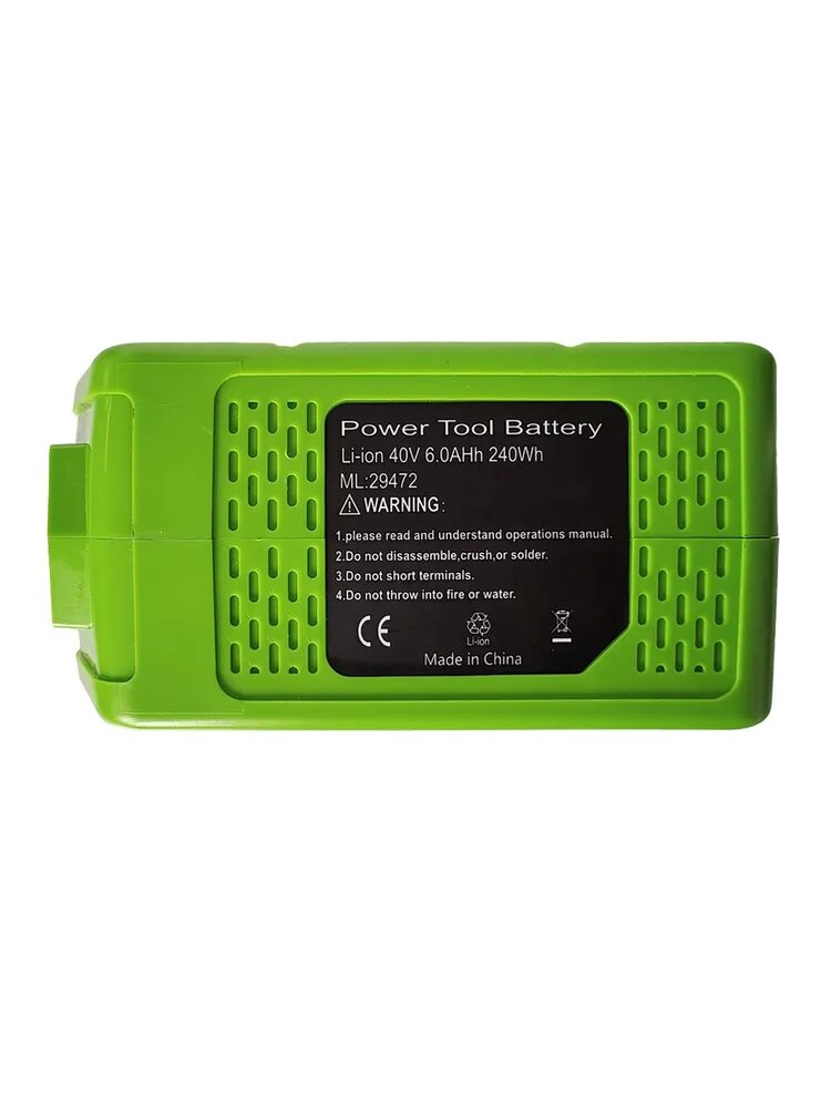 2 шт Аккумулятор для GreenWorks 29472 29462 40V G-MAX 29252 20202 22262 25312 25322 20642 22272 27062 21242 6.0Ah Li-ion