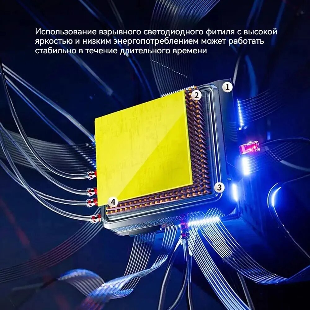 Мощный фонарь-прожектор с двойным USB, черный, для аккумуляторов Makita, регулируемая рукоятка, 240 г — фото 1