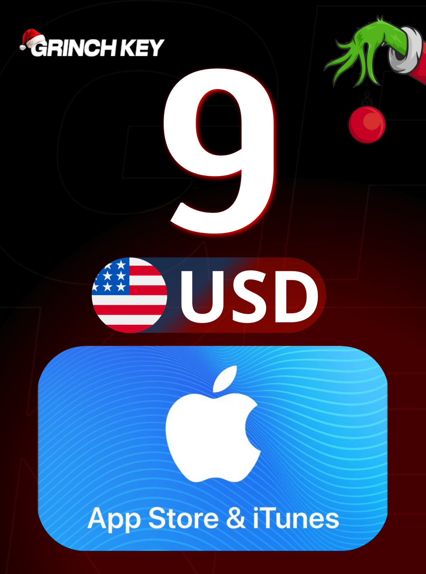 Подарочная карта Apple | Пополнение App Store&iTunes (Apple ID) | Apple Gift Card на 9$ Долларов