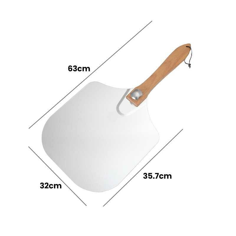 Большая складная лопатка для пиццы, европейская сумка для торта, хлеба, багета, доска для переноски в и из духовки, лопатка для пиццы с вращающейся ручкой