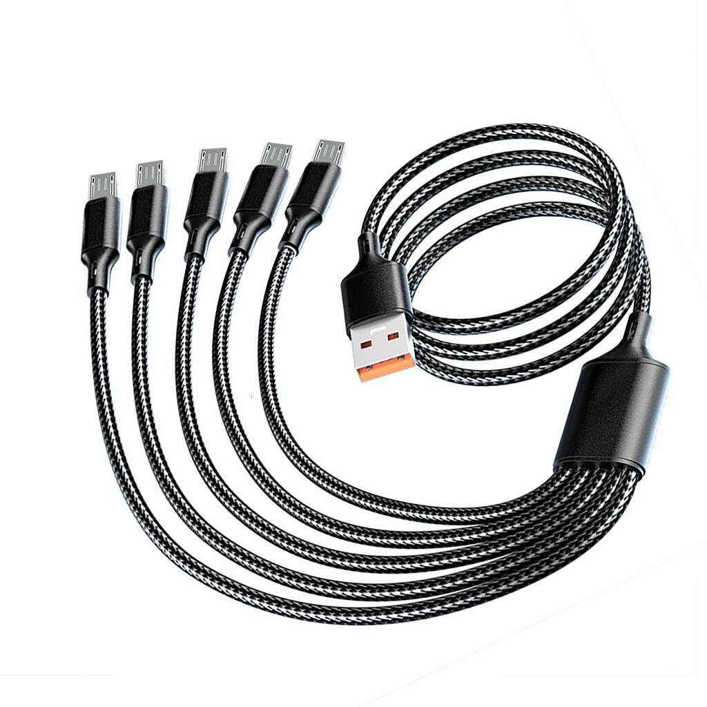 USB-C разветвитель для быстрой зарядки 6A, 1,2 метра - 5 андроидов
