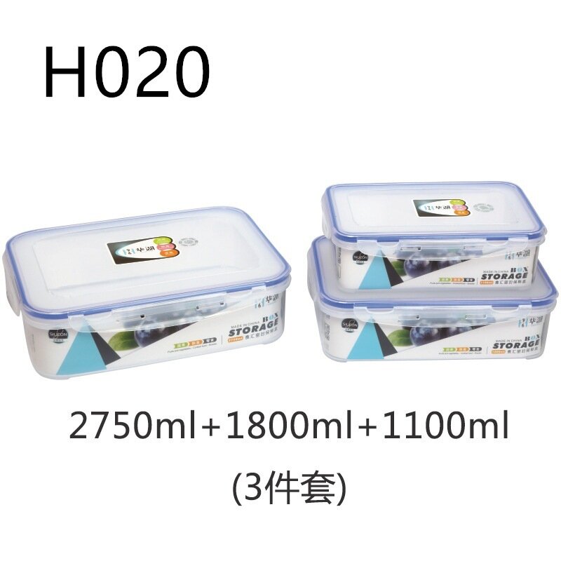 Прозрачная коробка для хранения продуктов, прямоугольная коробка для холодильника, пластиковая ланч-бокс большой емкости, герметичная коробка для фруктов