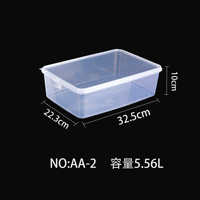 Прямоугольный контейнер для хранения, прозрачный пластиковый разделитель для фруктов и продуктов, герметичный контейнер для холодильника и морозильника, сохраняющий свежесть