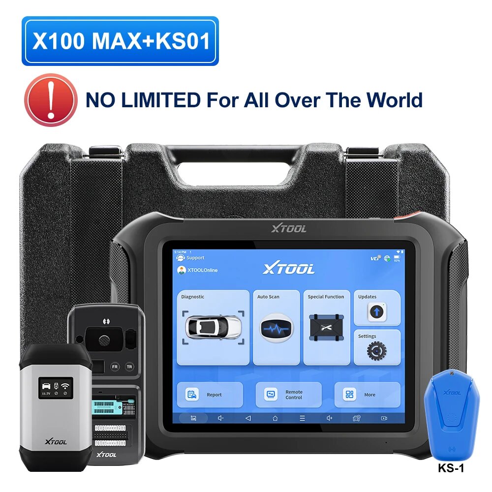 Xtool X100 MAX+KS01: диагностический сканер с ключом