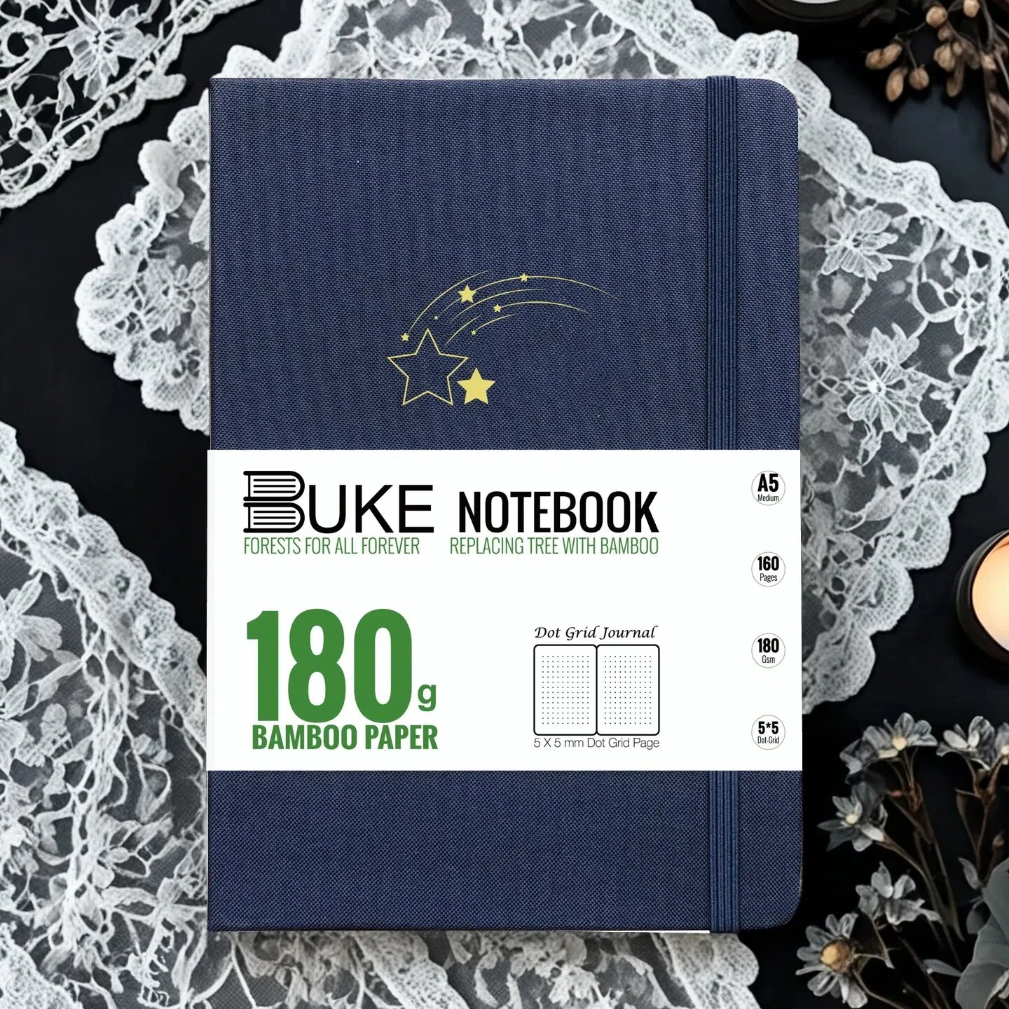 Блокнот buke notebook А5 в горошек премиум 180 gsm