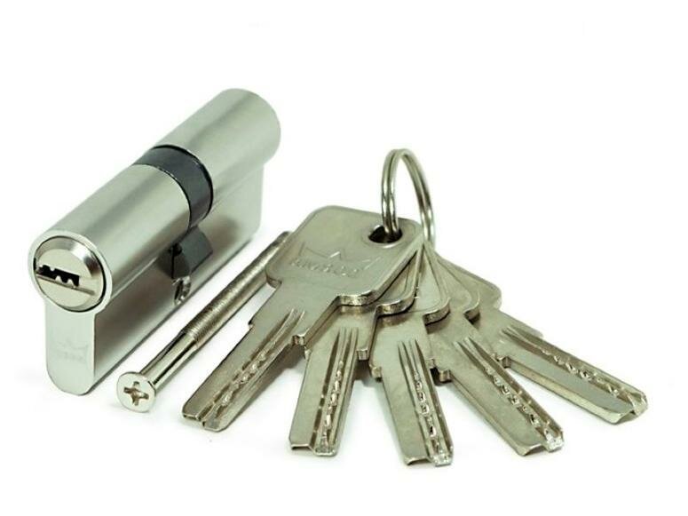 Евроцилиндр (личинка) DORMA CBR-1 65 (30x35) никель