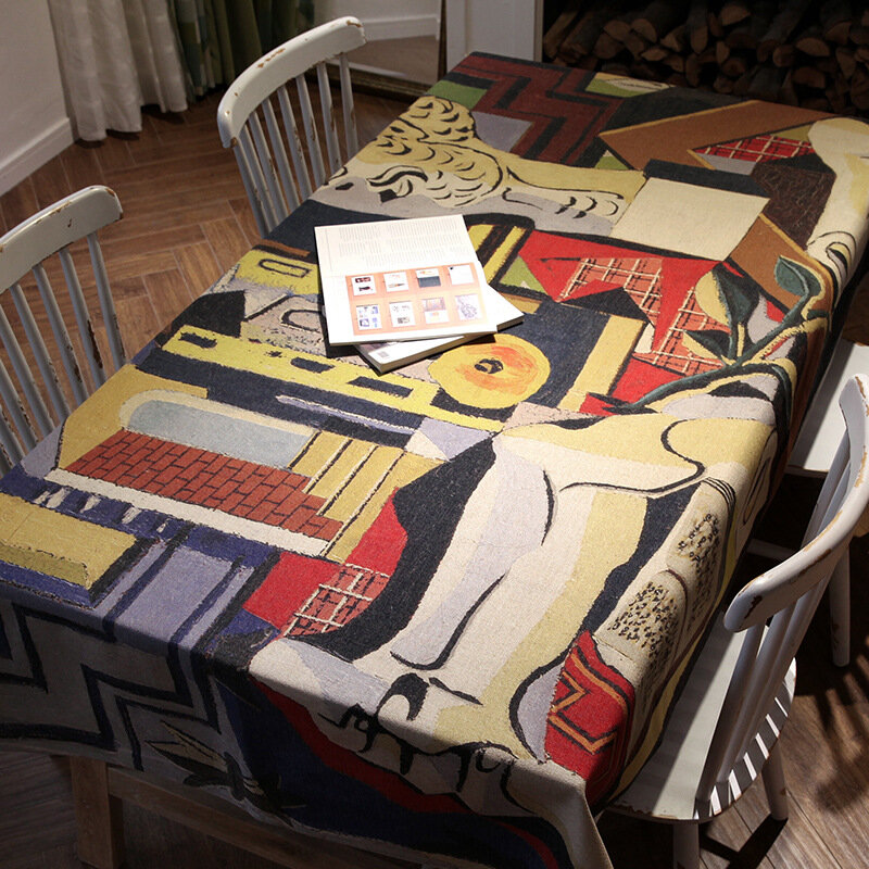 Ткань для обеденного стола, кофейного стола, мастерская живопись, цифровая печать, американский французский стиль, легкая роскошь, высококачественная сельская столовая скатерть