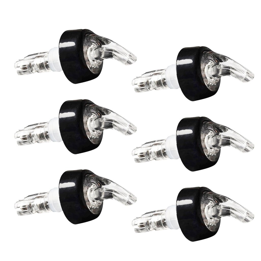 Упаковка из 6 Автоматических Мерных Разливочных Устройств для Бутылок Точный Дозатор Напитков Мерная Разливочная Машина для Бутылок Пластиковый Материал для Домашнего Бара