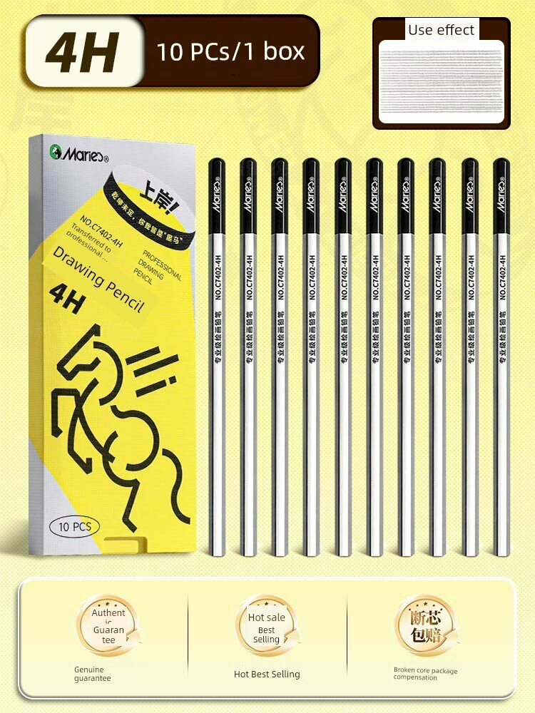 Marley Sketch Pencils Charcoal Pencils for Art Students 2B4B6B8B14B Professional-Grade Sketch Pen Tool Set Hb Drawing