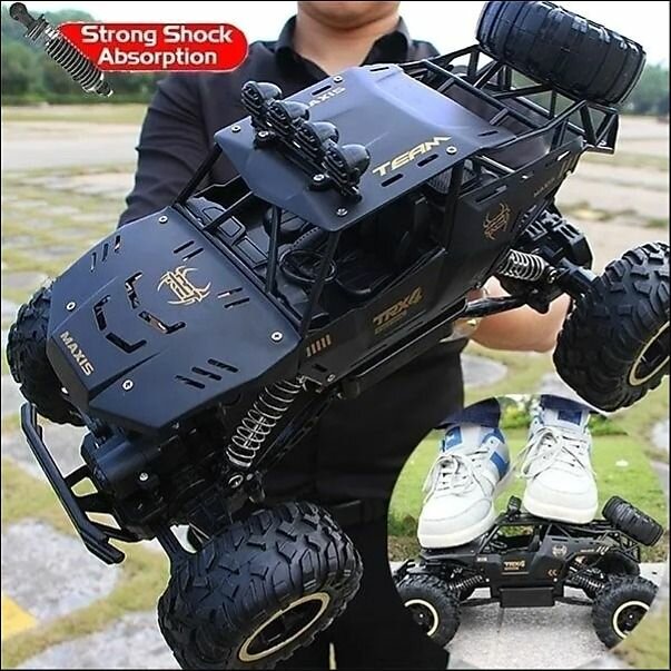 Радиоуправляемый грузовик "Rock Crawler", 4WD, 1/16, с пультом, черный