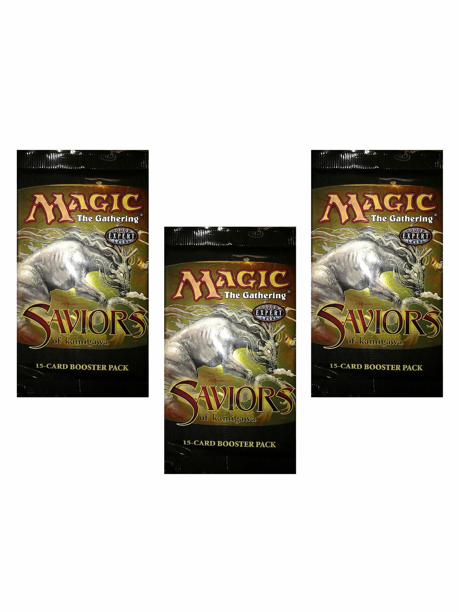 Magic The Gathering: 3 бустера MTG издания Saviors of Kamigawa на английском
