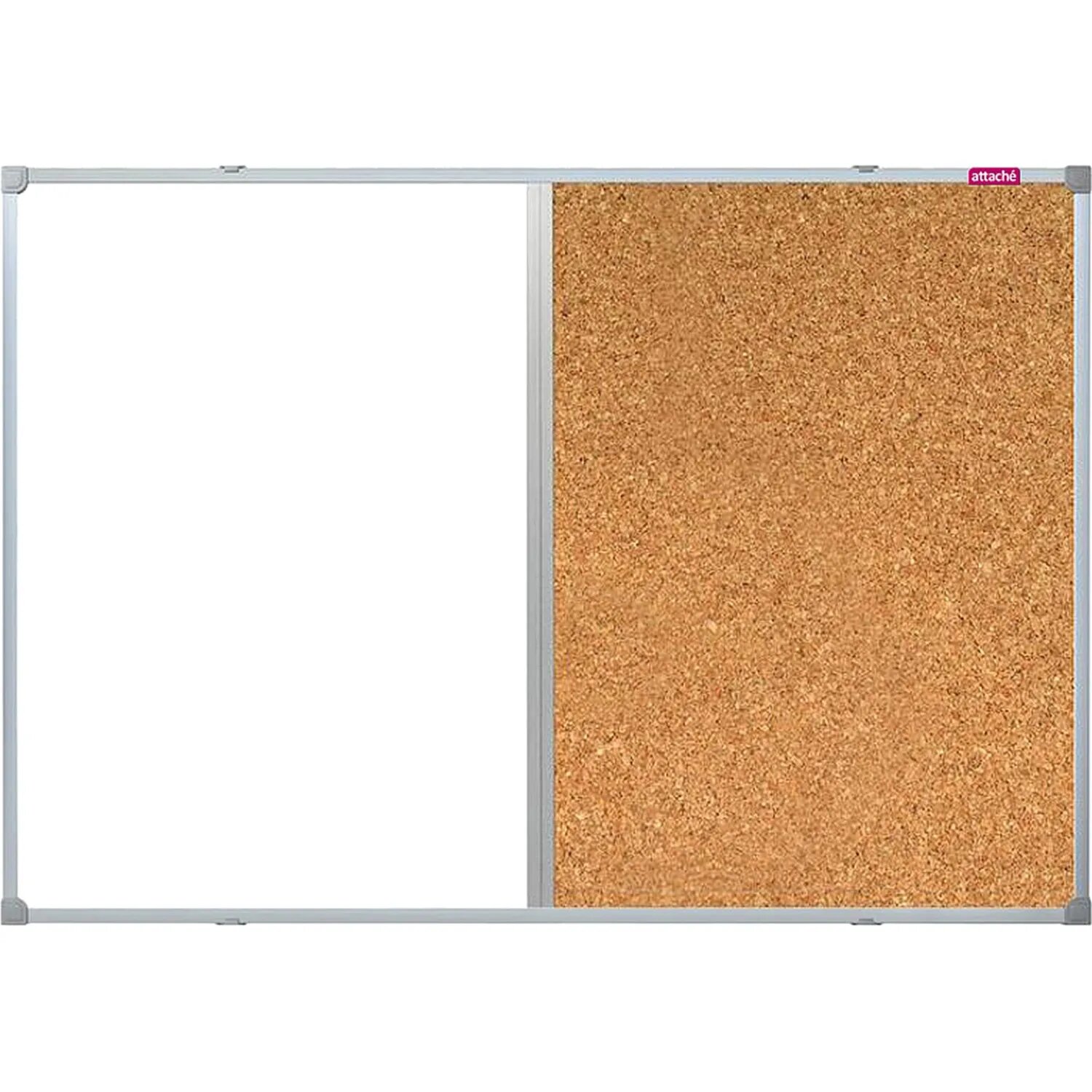 Доска для информации комб. пробковая/магн-маркерн лак 90х120см алюм. р Combo