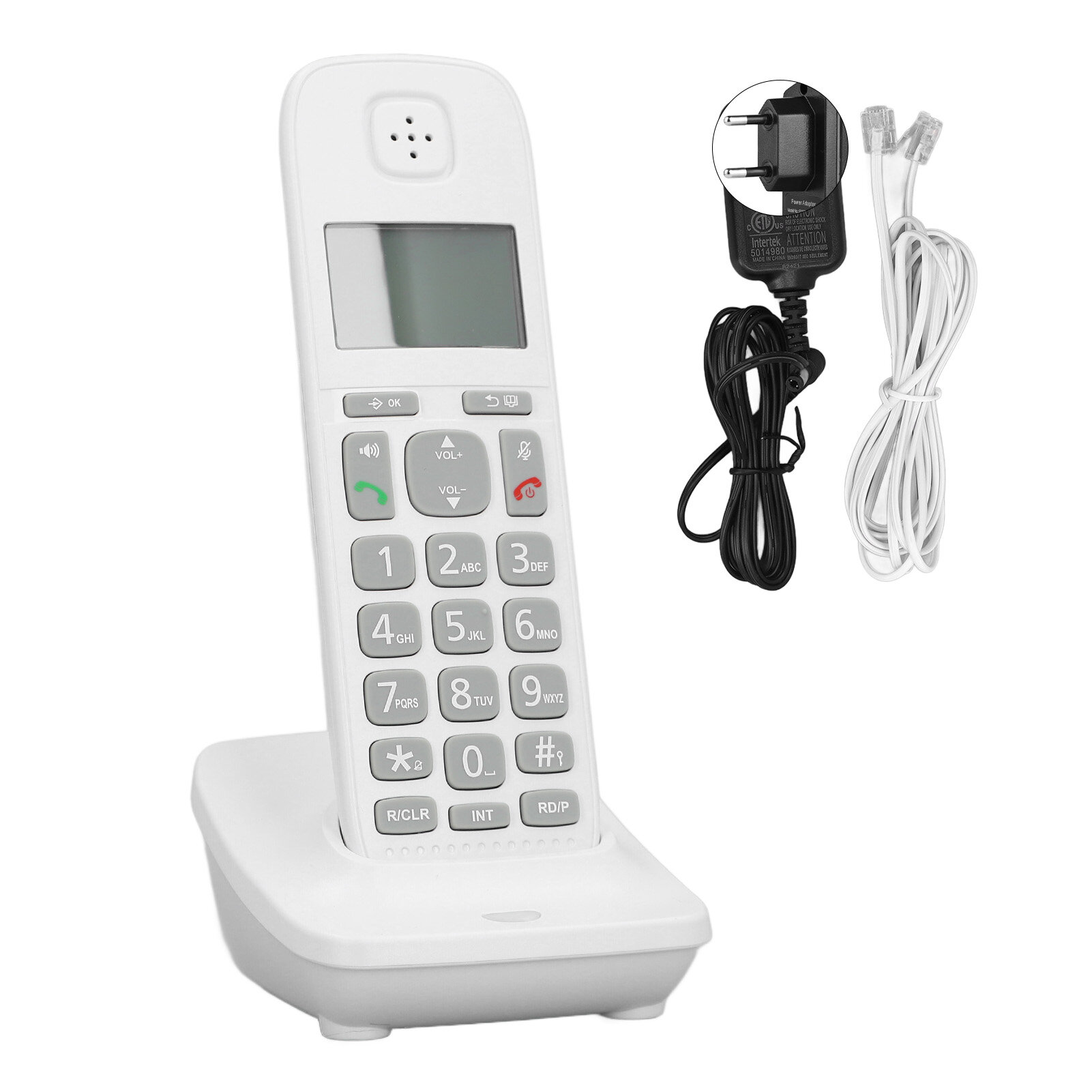 Беспроводной телефон 1,6 -дюймовый ЖК -дисплей 40 номеров хранения