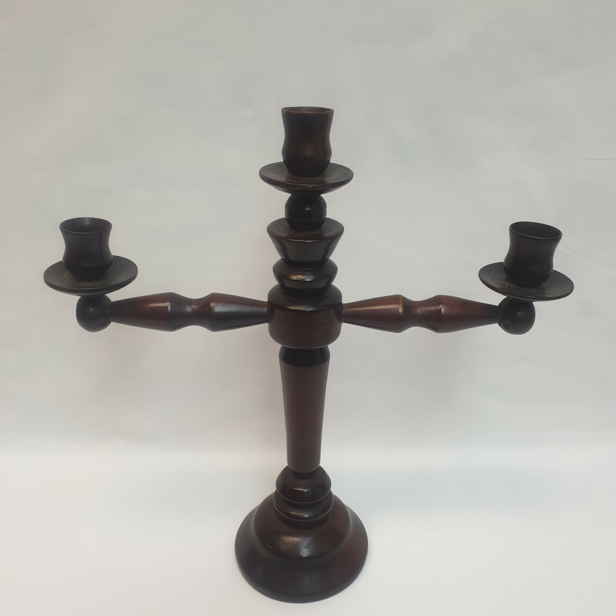 Подсвечник деревянный 32х33 см. Винтаж, СССР.