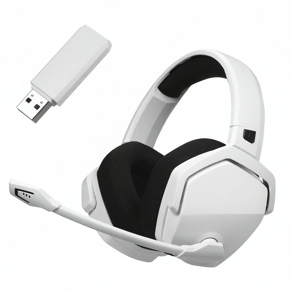 NUBWO G06 Беспроводная игровая гарнитура для PS5, PS4, ПК, ноутбука с шумоподавлением, наушники с микрофоном, 48-часовая батарея, 2.4G соединение, беспроводная/проводная гарнитура, басовое окружение, мягкие амбушюры для.