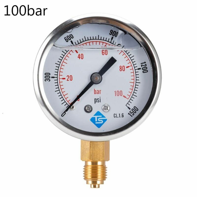 Манометр двойной шкалы 0-10000psi, 100 бар