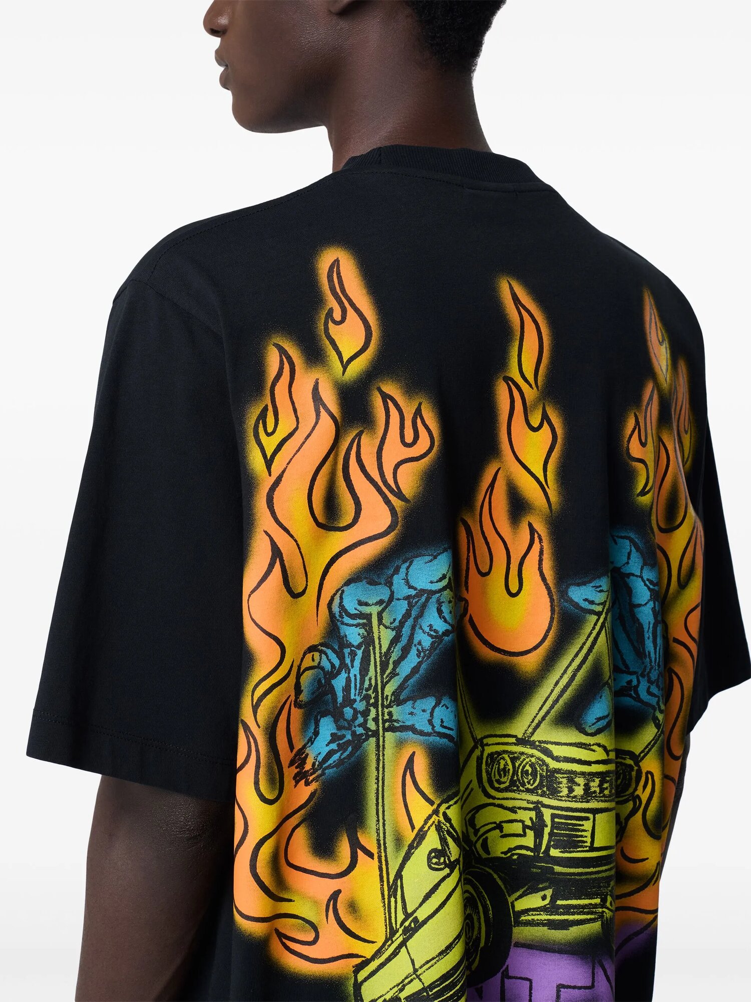 Футболка MARCELO BURLON County Flame, размер XS, черный — фото 1
