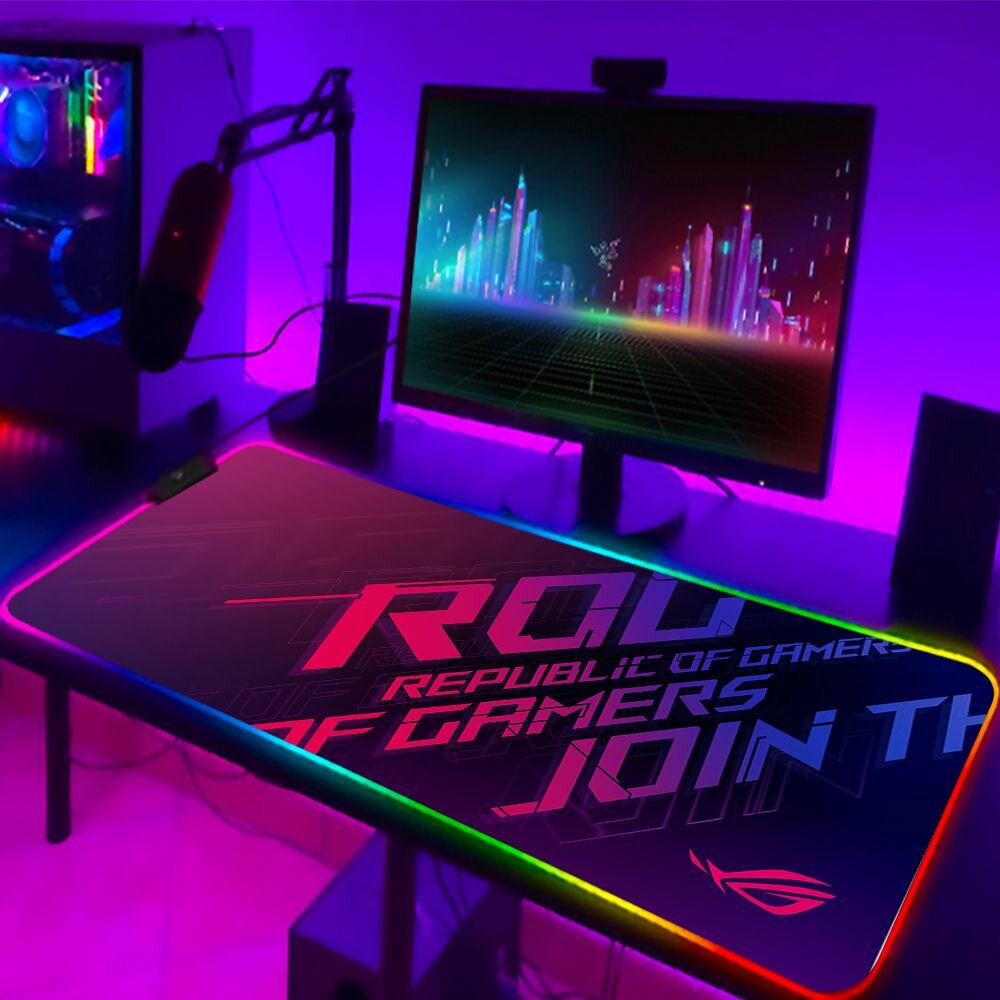 Игровой коврик Asus ROG, для мыши, с RGB-подсветкой, универсальный, 40 см x 90 см