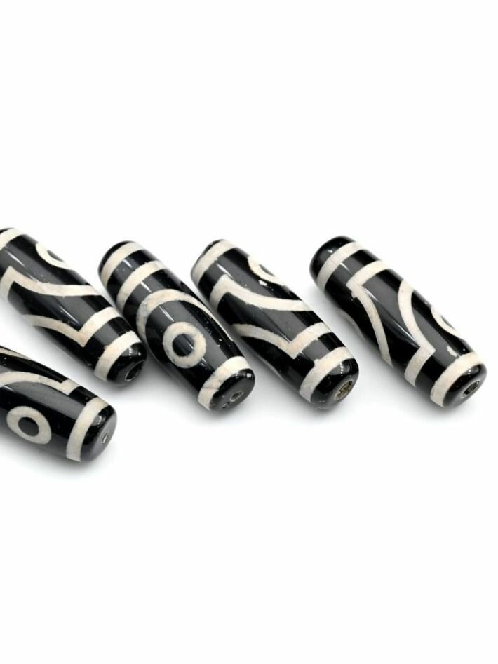 Бусина Дзи / Два глаза/ Агат / 1 шт