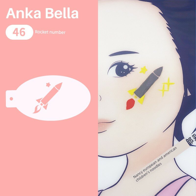 Трафарет для рисования на лице AnkaBella: Астронавт, ракета, космическая тематика, для мальчиков, DIY, тату-мольберт