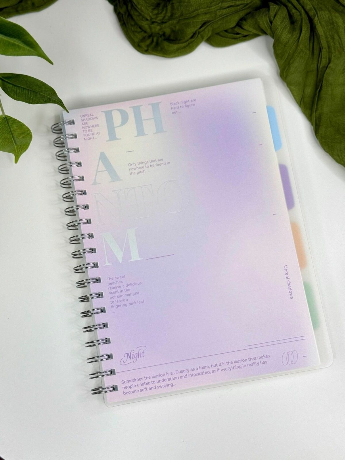 Блокнот тетрадь с разделителями формат В5 175х250 мм 110 листов фиолетовый