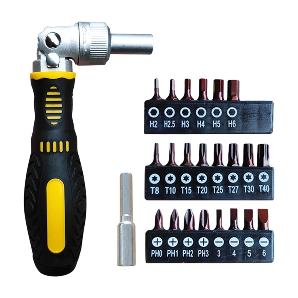 Двусторонняя отвертка с храповым механизмом на 72 зуба-двухсторонняя трещотка на 22 бита