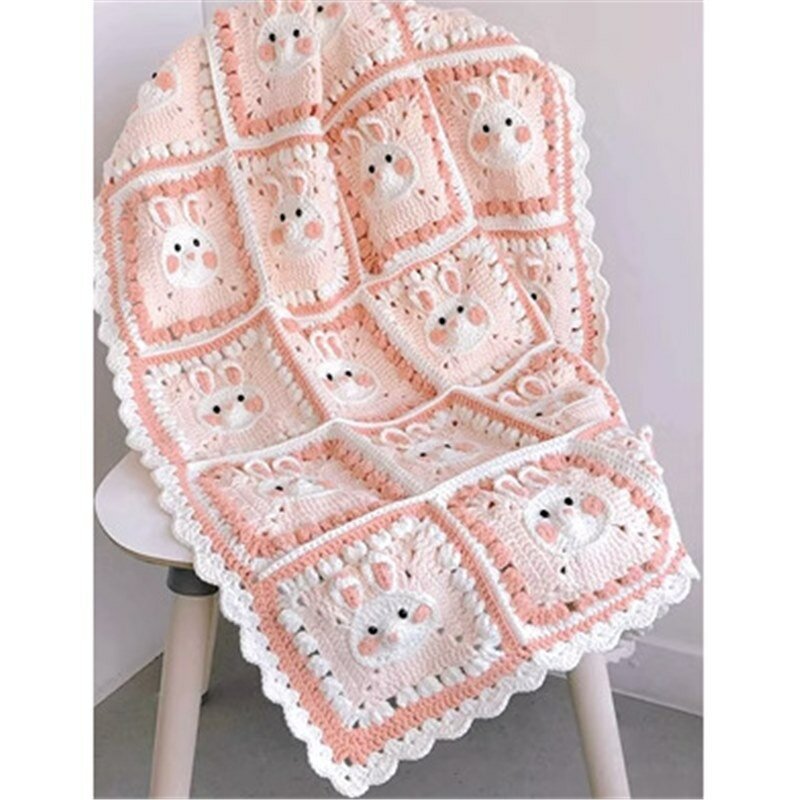 Набор материалов для пледа, ручная работа, DIY, вязаная пряжа, пэчворк, радужный плед, плед для кондиционера, ручная вязка, средней толщины, молочная хлопковая пряжа