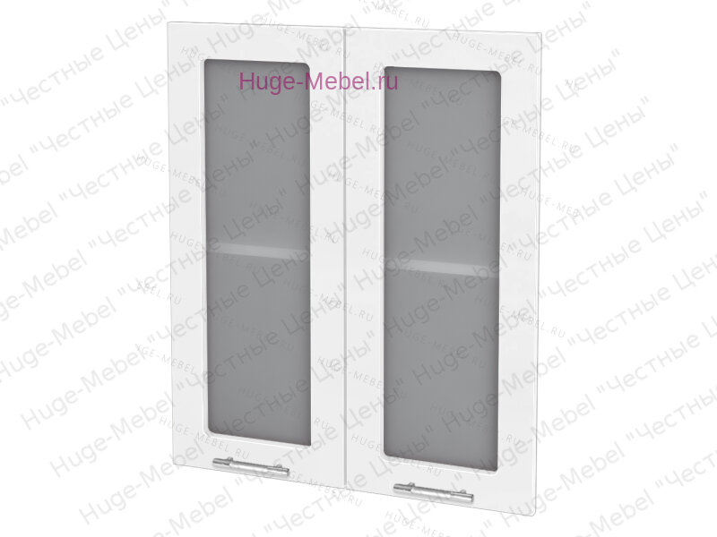 Кухонный фасад Ф-245 белый глянец (Ксения) Huge Mebel. Ширина 592 Высота 916. Кухонные фасады