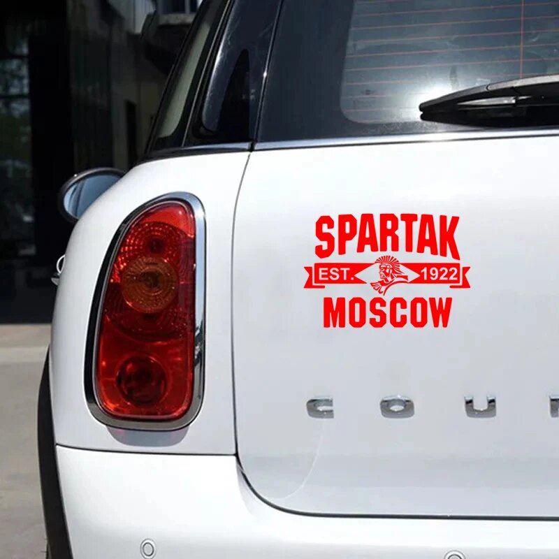 YUIN Забавный спартак Москва наклейка на автомобиль индивидуальный стиль Искусственный ПВХ корпус украшение окна наклейка водонепроницаемые анти-УФ наклейки Red, 20 x 14 cm