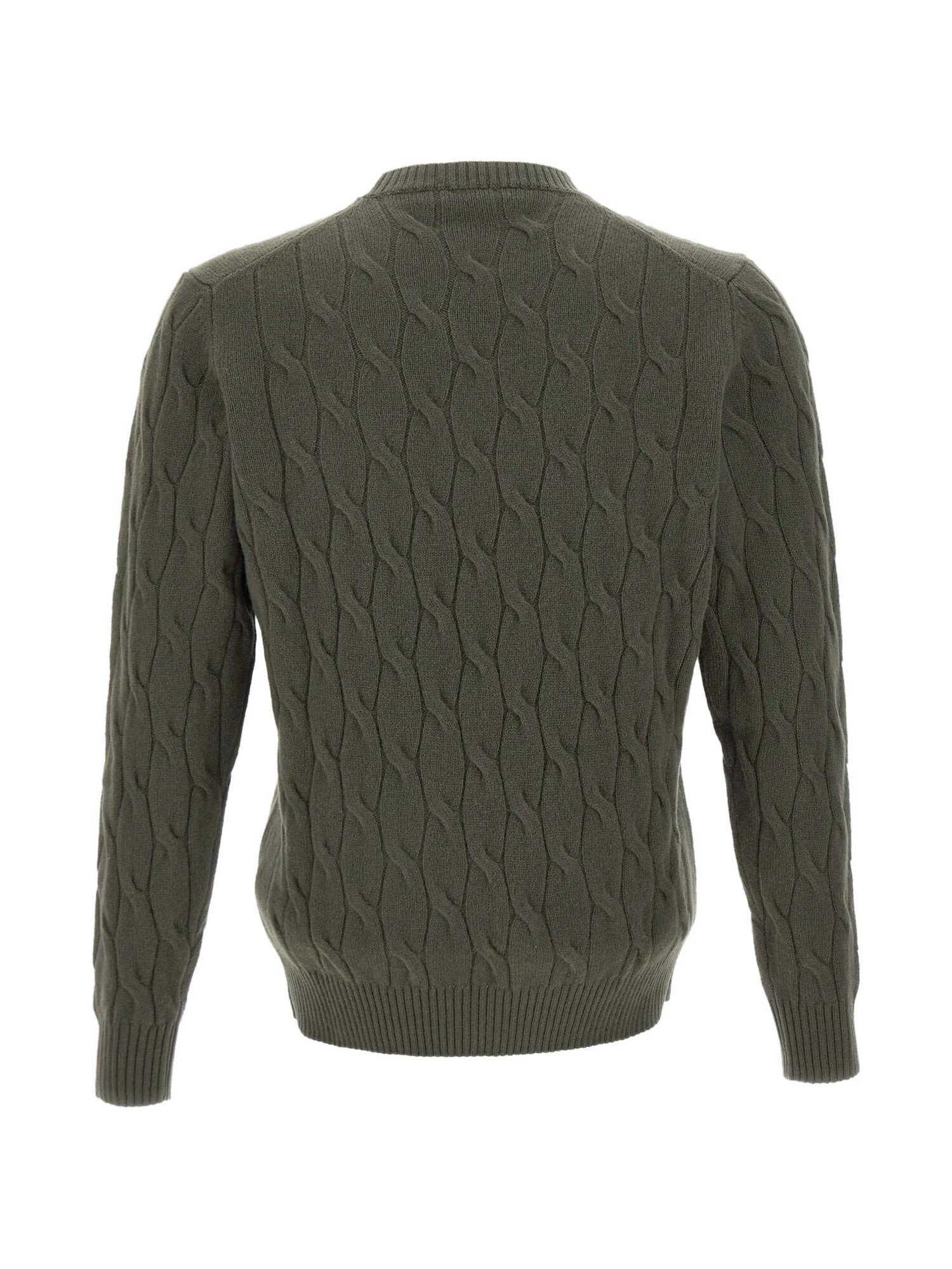 Свитер FILIPPO DE LAURENTIIS Cable-knit ribbed sweater, размер 52, , green — фото 1
