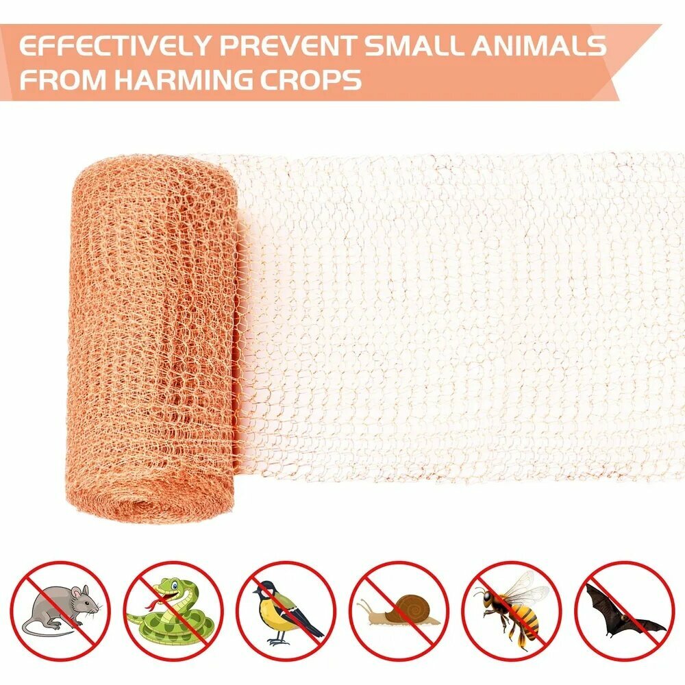 1 шт, 20-футовая лента из чистой меди, отпугивающая слизняков и мышей, подходит для наружного и внутреннего использования летучих , птиц и улиток (12,7 см * 6 метров).