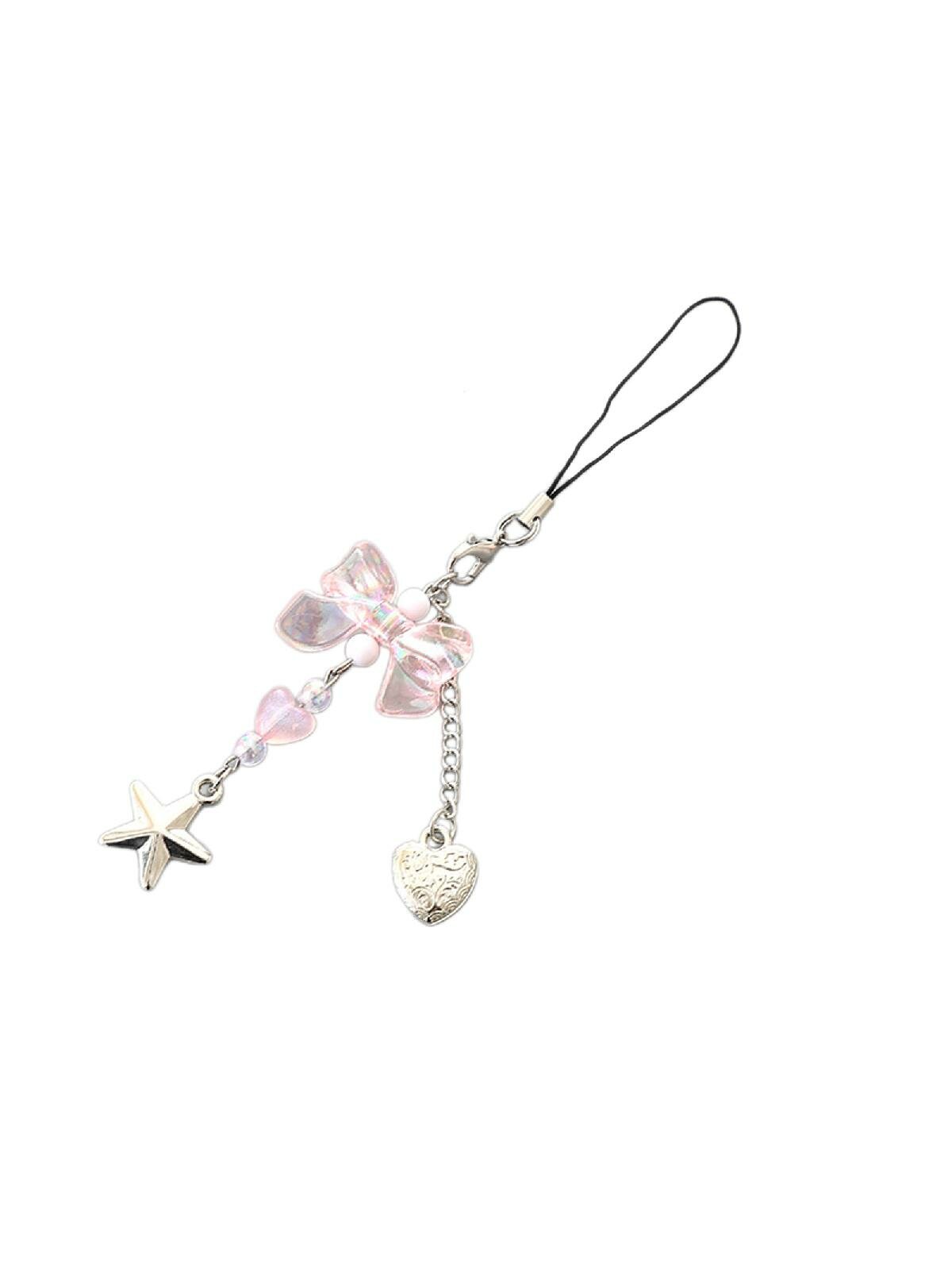 Красочные Сердца Бабочки Кулон Брелок Мода Бантом Бисером Телефон Талреп