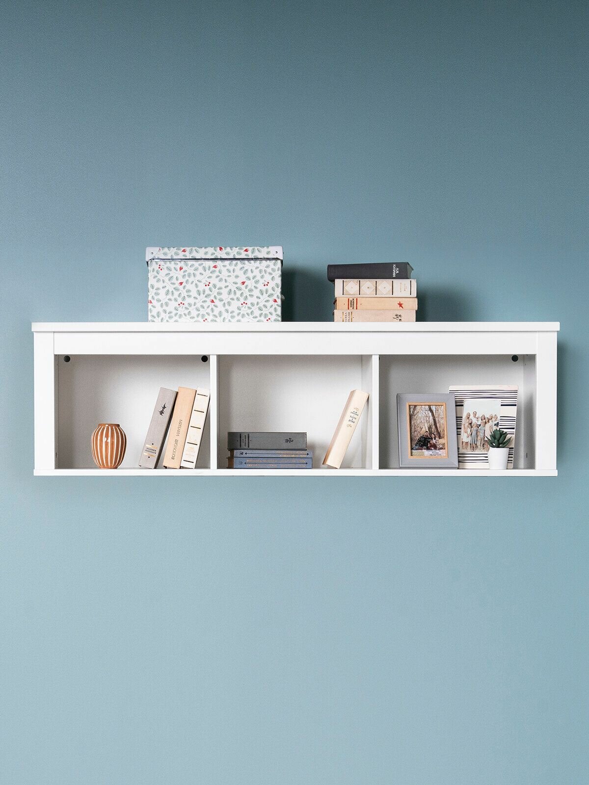 Полка навесная Сага, 3 секции, белая, ГУД лакк