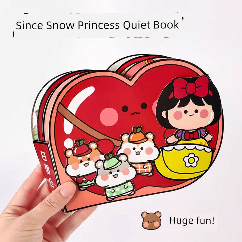 Набор для творчества «Белоснежка»: Бумажная кукла-раскраска, полуфабрикат, развивающая игрушка для девочек, тихая