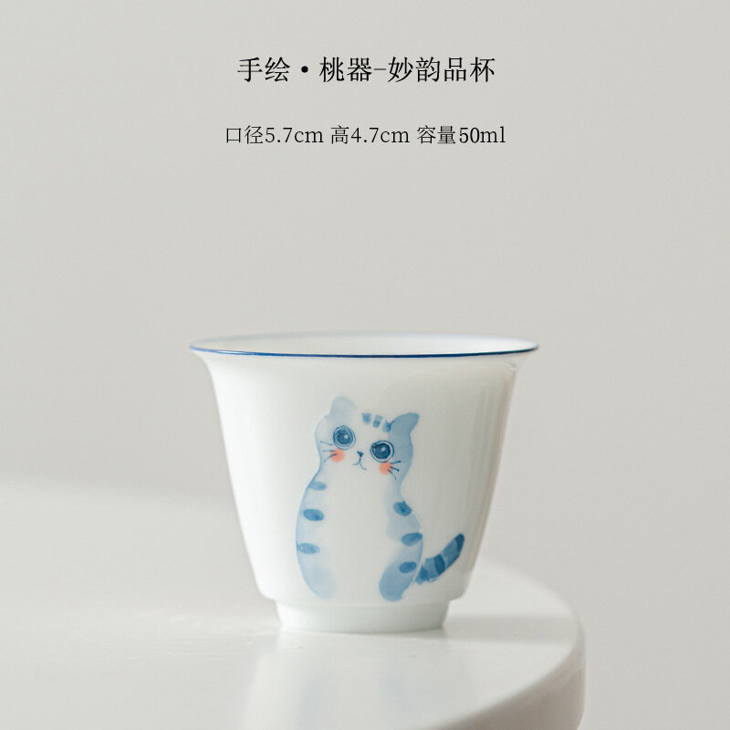 Ручная роспись кошачий чайник один горшок для приготовления чая маленький чайник керамический Милый Забавный маленький