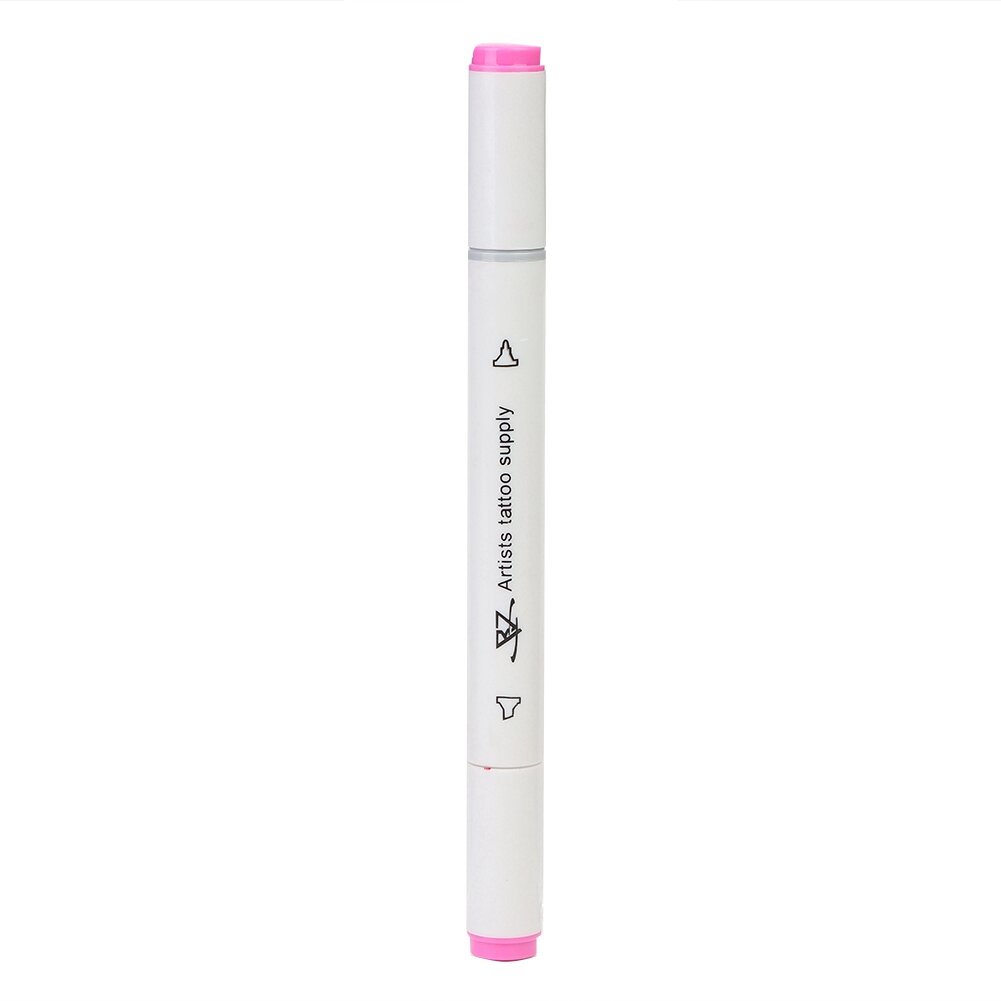 Double End Tattoo Positioning Skin Marker Marking Pen Tool (Pink)