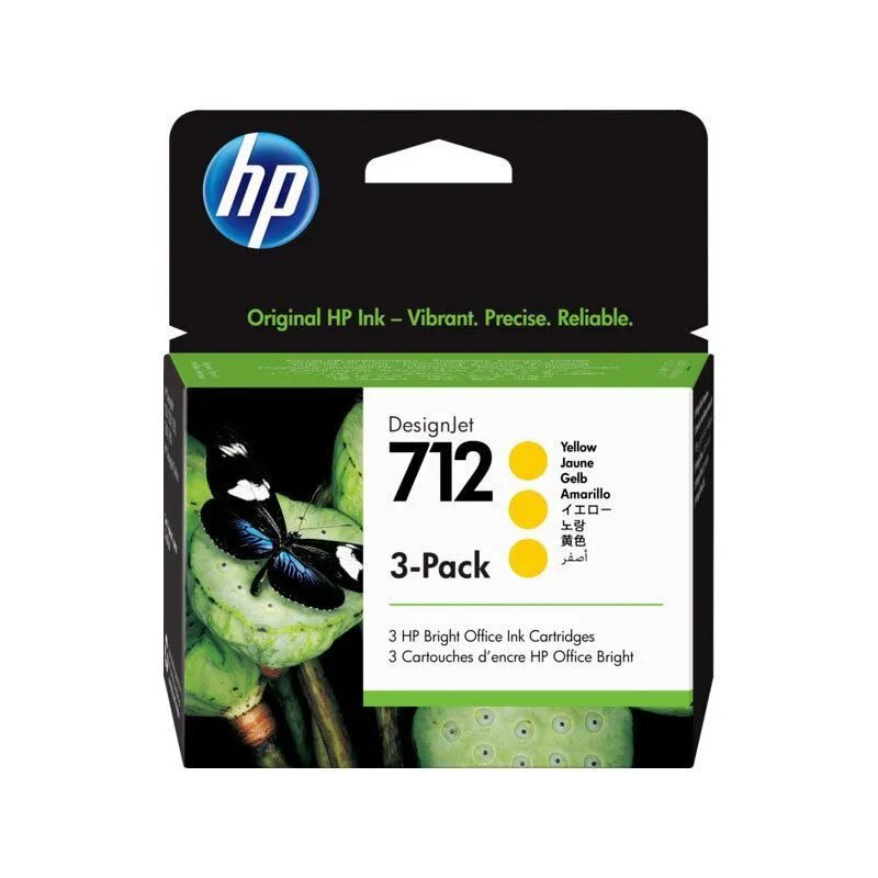 HP Картридж, оригинал, Желтый (yellow), 3 шт