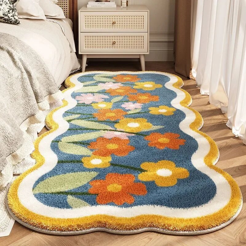Антискользящие замшевые коврики для дома 60x120cm, Желтый, Yellow