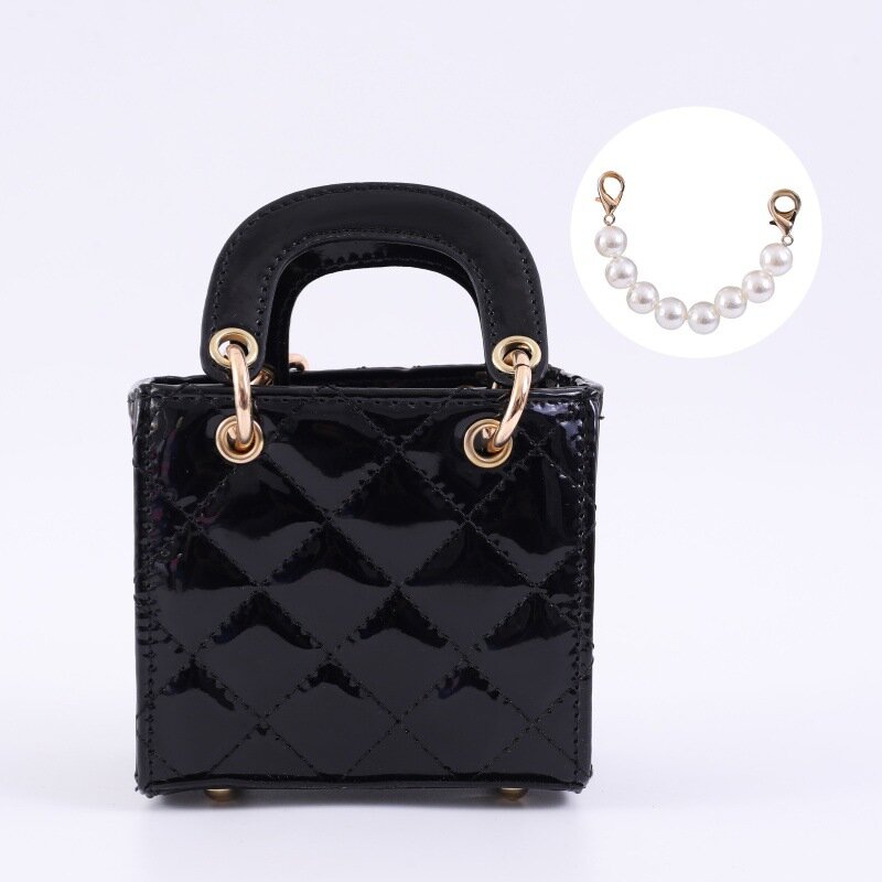 Новая детская сумка, модная стильная стеганая сумка с жемчугом, сумка через плечо для родителей и детей, мини-сумка, сумка на одно плечо в стиле принцессы Дианы