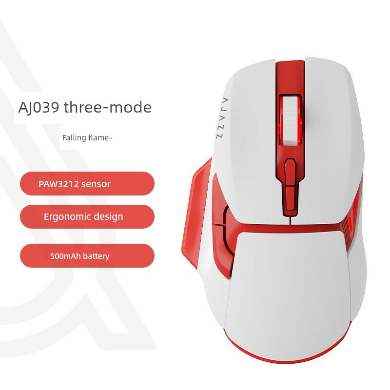 AJAZZ AJ039 Беспроводная игровая мышь с эргономичным дизайном, цвет пламени для профессиональных соревнований по