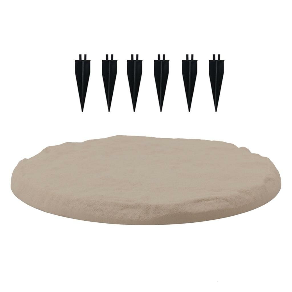 Декоративная плитка для садовой дорожки, кремовый цвет - Круглый