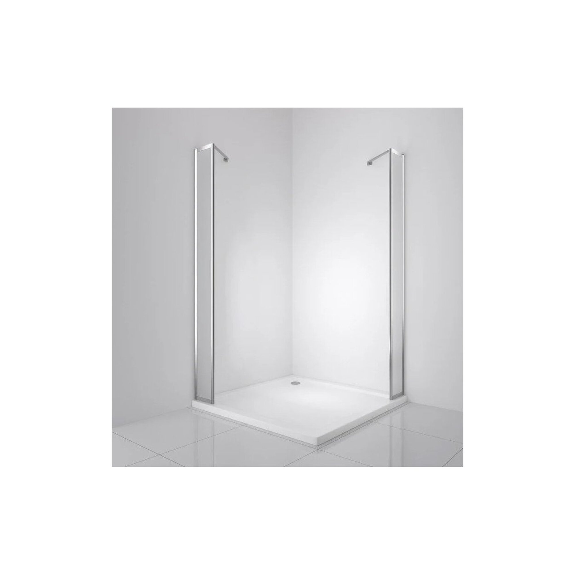 Боковая панель BelBagno LUCE-20-FIX-P-Cr хром, стекло матовое 6 мм (1950х200)