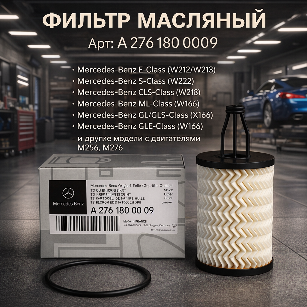 Фильтр масляный A2761800009 — Mercedes E-Class, GL, GLC, GLK, M-Class