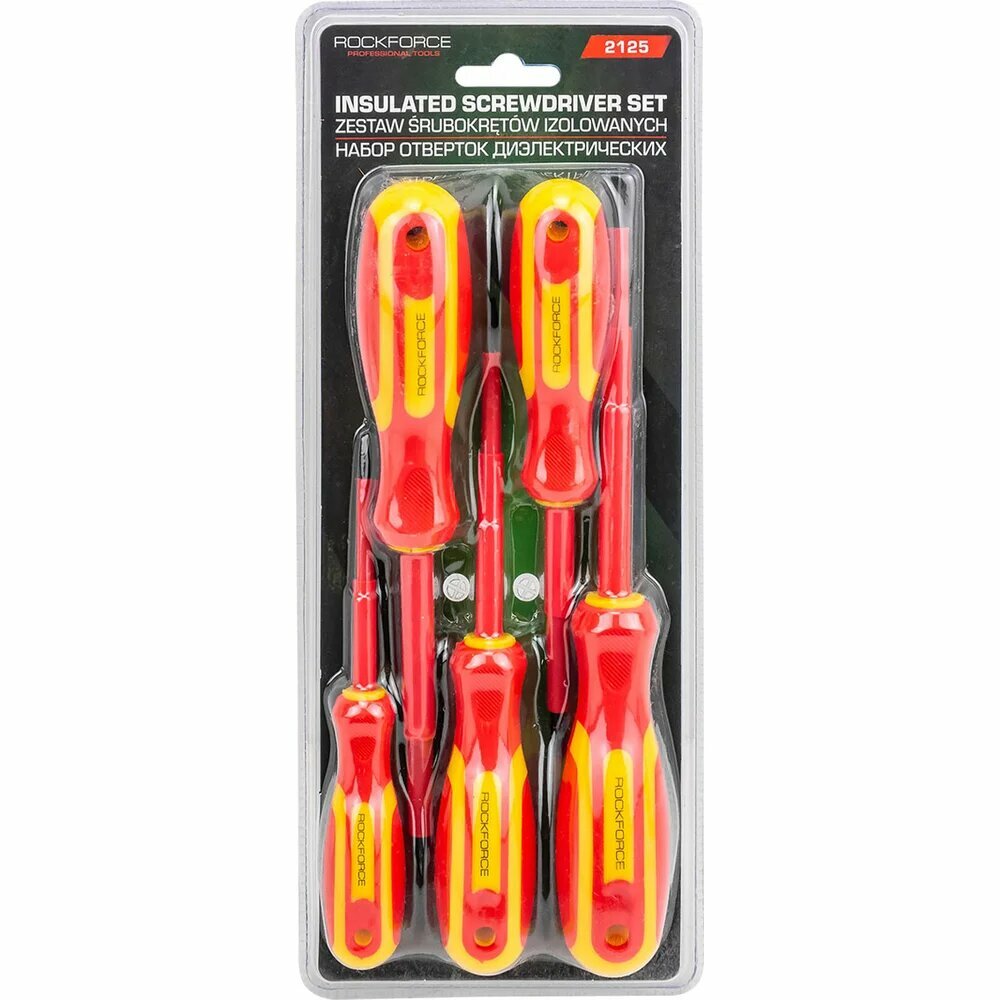 Отвертки диэлектрические Rockforce набор 5пр. RF-2125(66002)