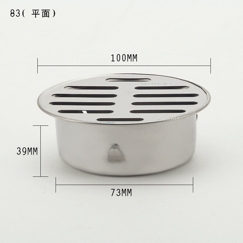 Нержавеющая сталь, круглый слив для пола, крышка сливного отверстия, карточный тип, большой слив, антизасорение, дренаж для дождевой воды на улице