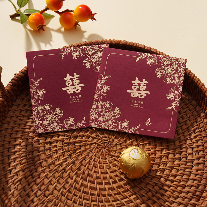 Горячая распродажаКрасные конверты для свадеб, новый китайский стиль, высококачественные деньги для смены фамилии и поделки с гостями, подарок для блокировки двери, возвратный подарок, красный пакет на тысячу юаней