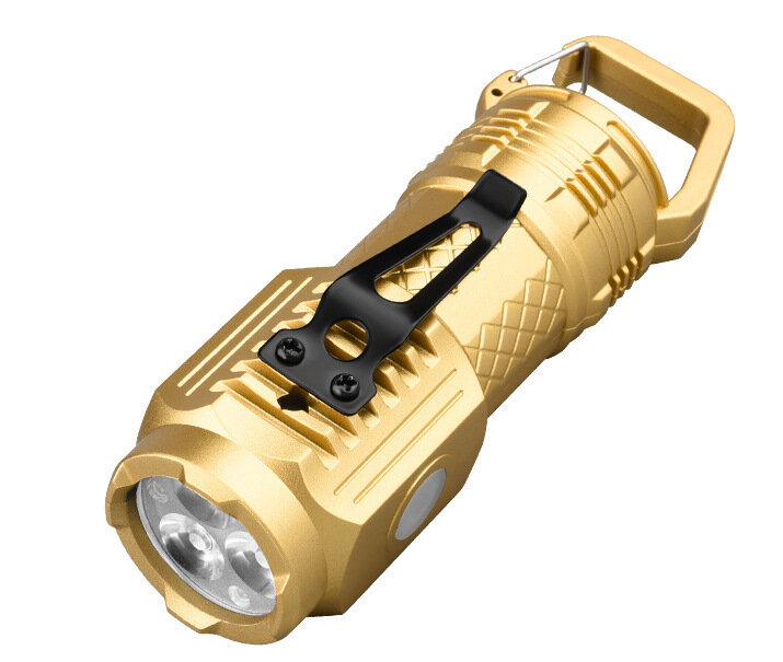 Трансграничный новый открытый фонарик сильный свет супер яркий мини вспышка три глаза маленький монстр abs фонарик