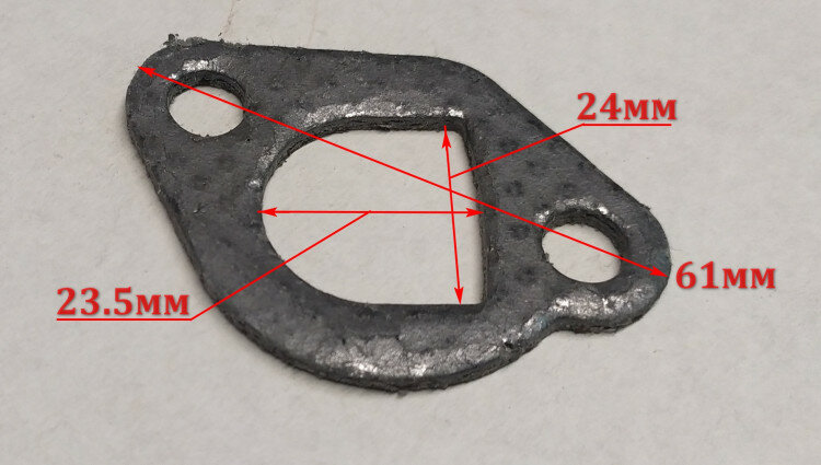 Прокладка глушителя 61/42/350 для MP-50, GMC-850, DY3000L 61/42/350