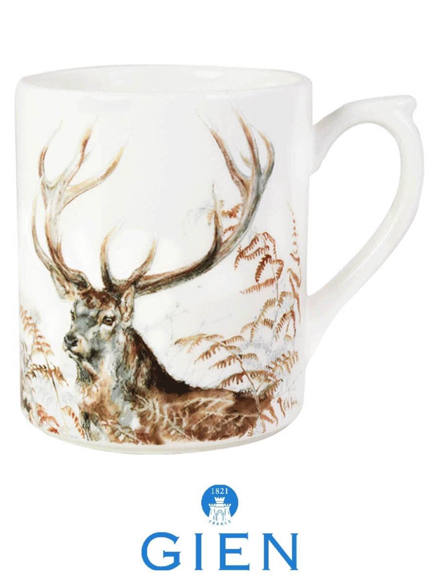 Кружка фаянсовая Gien Sologne, 255 мл, декор, глазурь, Франция